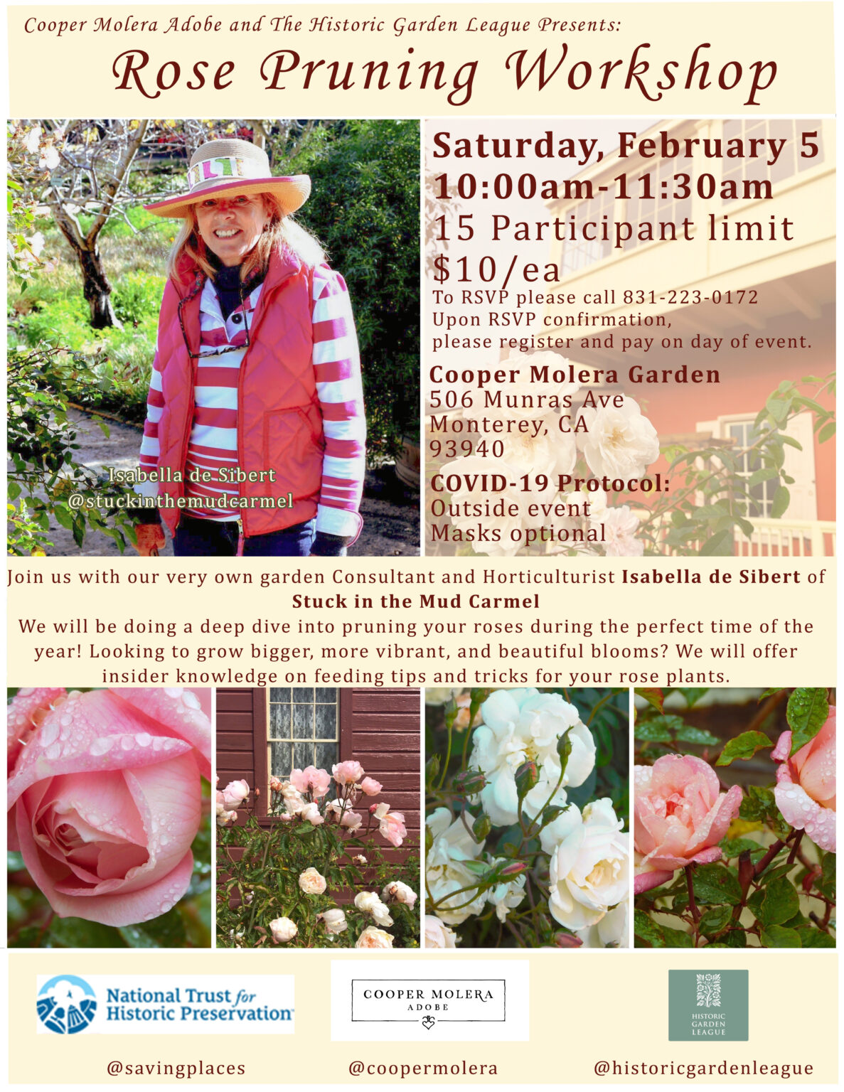 Rose Pruning Workshop | Cooper Molera Adobe
